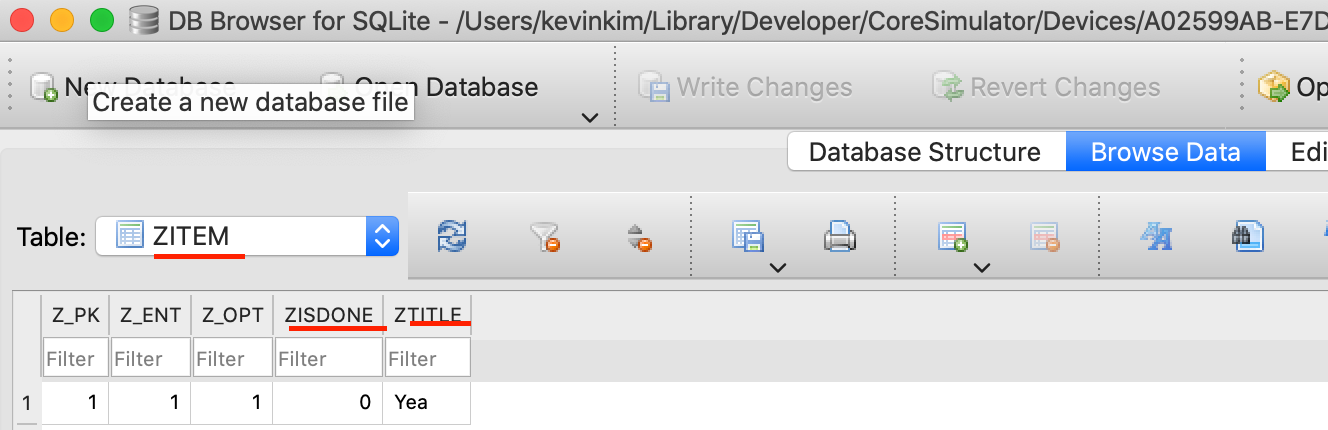 Ios And Swift 공부 Coredata How To View Your Sqlite Db Backend For Core Data And Fundamentals